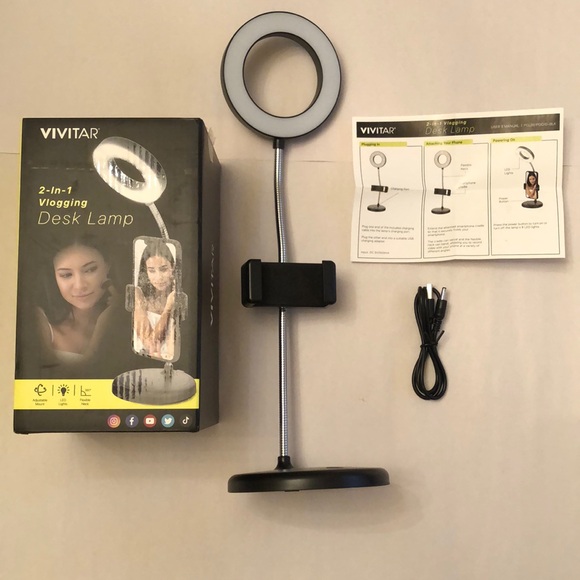 Vivitar | Cell Phones & Accessories | Vivitar 2in Vlogging Desk Lamp ...